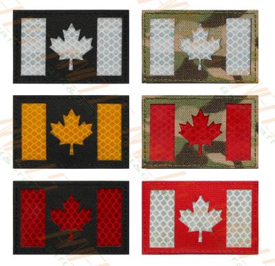 China Custom Military IR Flag Patch Reflective Hook and Loop Backing USA Army Patch 100pcs MOQ for sale