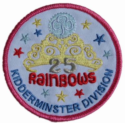 China Custom Iron On Embroidery Patches Twill Felt Shrink Proof Merrow Border 50pcs for sale