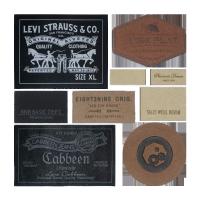 China Custom Embossed PU Fake Leather Label Patch 2mm Thick for Hat Clothing Bag for sale