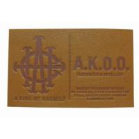 China Velcro Backing PMS Jeans Leather Patch Merrow Border With Metal Logo for sale