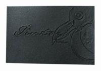 China Custom Embossed Debossed Iron On Patches PMS Color Self Adhesive Leather for Clothing 100pcs MOQ for sale