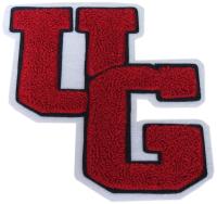 China Custom Chenille Patches Non Toxic Eco Friendly PMS Letters Iron On Embroidered 3D for sale