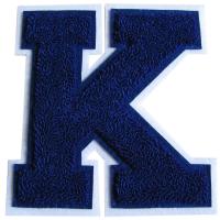 China Custom Chenille Patches Non Toxic Eco Friendly PMS Letters Iron On Embroidered 3D for sale