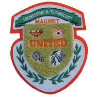 China Custom Chenille Patches Non Toxic Eco Friendly PMS Letters Iron On Embroidered 3D for sale