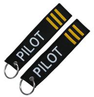 China Custom Double Sided Remove Before Flight Keychain Twill Embroidery 100pcs MOQ for sale