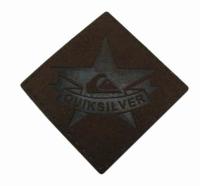 China Custom Embossed Logo Split Leather Patch Merrow Border 9C for Bags Durable Washable for sale