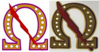 China Custom Chenille Letter Patches Merrowed Border Washable PMS 9C for Hoodies 5cm for sale