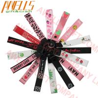 China Polyester Twill Strap Key Chain Merrow Border 9C PMS Lanyard Key Chain for sale