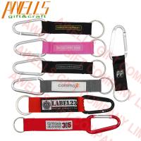 China Polyester Twill Strap Key Chain Merrow Border 9C PMS Lanyard Key Chain for sale