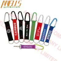 China Polyester Twill Strap Key Chain Merrow Border 9C PMS Lanyard Key Chain for sale