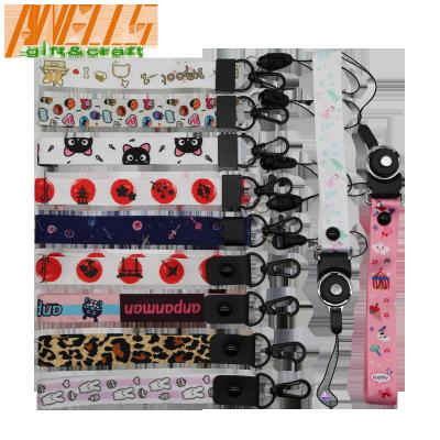 China Custom Nylon Lanyard Keychain Adjustable Hand Wrist Strap 100pcs MOQ Pantone Color for sale