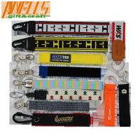China Custom Nylon Lanyard Keychain Adjustable Hand Wrist Strap 100pcs MOQ Pantone Color for sale
