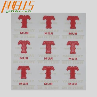 China Custom Pantone Washable Heat Transfer Patch Twill Embossed Iron On Tagless Label 300 DPI for sale