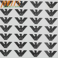 China Custom Heat Transfer Clothing Labels PMS Pantone Merrowed Border 500pcs MOQ for sale
