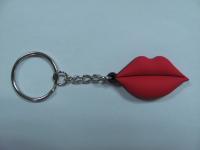 China Unbreakable PVC Key Chain Pantone Silicone 2D Soft PMS Flexible for sale