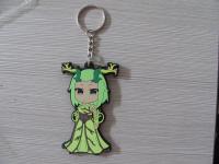China Unbreakable PVC Key Chain Pantone Silicone 2D Soft PMS Flexible for sale