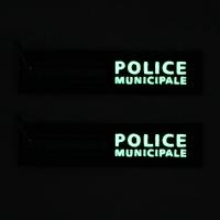 China Twill Material Custom Embroidered Keychain Glow In Dark Merrowed Border PMS for sale
