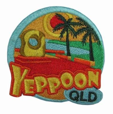 China Custom 3D Embroidery Patches Shrink Proof Washable Twill Fabric 100% Polyester for sale