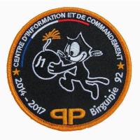 China Custom Eco Friendly Twill Embroidery Patches Heat Press Iron On 100 Pcs Minimum for sale