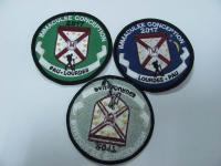 China Custom Twill Velvet Iron On Embroidery Patch 9C Color Washable for Clothing for sale