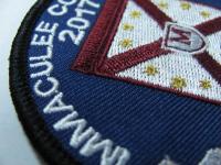 China Custom Twill Velvet Iron On Embroidery Patch 9C Color Washable for Clothing for sale