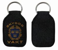 China Custom Woven Keychain 130x30mm Merrow Border Pantone Color Both Sides Logo for sale