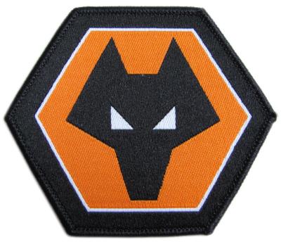 China Custom Woven Patches 12 Colors Merrow Border Washable PMS Polyester Patch for Clothing for sale