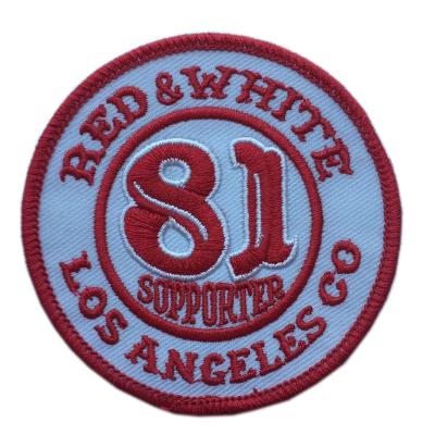 China Custom Iron On Embroidery Patches 100% Polyester Shrink Proof PMS Color for sale