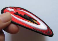 China Custom Embroidered Iron On Patches Shrink Proof Dry Cleanable Fabric 3D Puff for sale