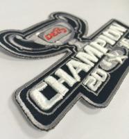 China Custom Embroidered Iron On Patches Shrink Proof Dry Cleanable Fabric 3D Puff for sale