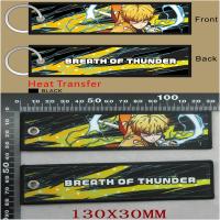 China Custom Sublimation Keychain 13x3cm Washable Dye Sublimation Patch with Metal Ring for sale