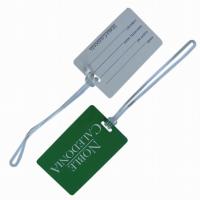 China Custom Hard PVC Luggage Tag 0.6mm Thickness Pantone Colors for Suitcases Backpacks Duffle Bags for sale