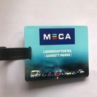 China Custom Hard PVC Luggage Tag 0.6mm Thickness Pantone Colors for Suitcases Backpacks Duffle Bags for sale