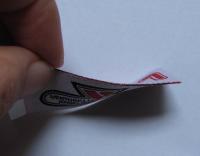 China Custom Satin Woven Clothes Label 12C No Shrinking Washable PMS Color for sale