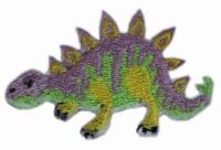 China PMS Pantone Iron On Embroidery Patch Dinosaur Logo Dry Cleanable 9C for sale