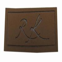 China Custom Leather Patches for Garment Hat Bag Heat Press PMS Color 10 Years Export for sale