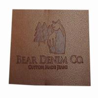 China Custom Leather Patches for Garment Hat Bag Heat Press PMS Color 10 Years Export for sale