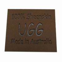 China Custom Leather Patches for Garment Hat Bag Heat Press PMS Color 10 Years Export for sale