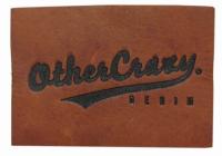China Washable Embossed Leather Label Patch Shrink Proof 9C Color For Clothes Garment for sale