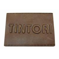 China Washable Embossed Leather Label Patch Shrink Proof 9C Color For Clothes Garment for sale