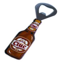 China Custom Zinc Alloy PVC Bottle Opener Keychain 10cm Magnetic Bar Tool for sale