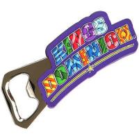 China Custom Zinc Alloy PVC Bottle Opener Keychain 10cm Magnetic Bar Tool for sale