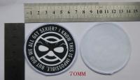 China Custom Direct Sublimated Patches Merrow Twill Offset Printing 12 Colors for Clothes for sale
