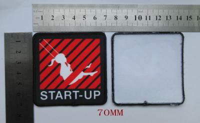 China Custom Direct Sublimated Patches Merrow Twill Offset Printing 12 Colors for Clothes for sale