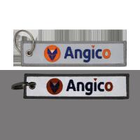 China Custom Embroidered Keychain 130x30mm Pilot Luggage Tag Beryl Label Flight Keychain for sale