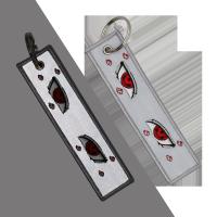 China Custom Embroidered Keychain 130x30mm Pilot Luggage Tag Beryl Label Flight Keychain for sale