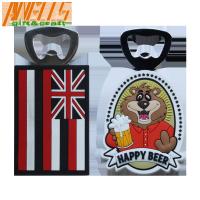 China Custom PVC Rubber Bottle Opener Zinc Alloy 10cm Bar Accessory for sale