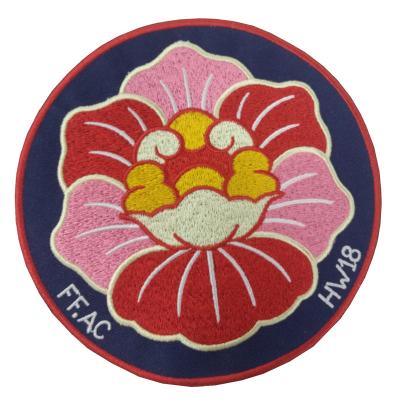 China Custom Embroidered Patches 9 Colors Washable Twill Fabric Iron On Sew On for Motorcycle Biker Clothing for sale