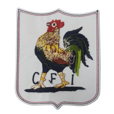 China Custom Iron On Embroidery Patches 100mm Diameter Washable Decorative Decal Stickers for sale