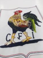 China Custom Iron On Embroidery Patches 100mm Diameter Washable Decorative Decal Stickers for sale